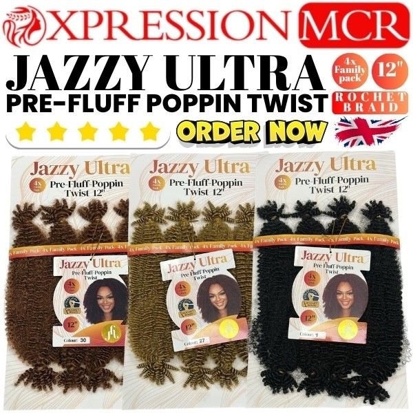 Jazzy Ultra Pre-Fluff Poppin Twist 12″ Inch – XPRESSION MCR