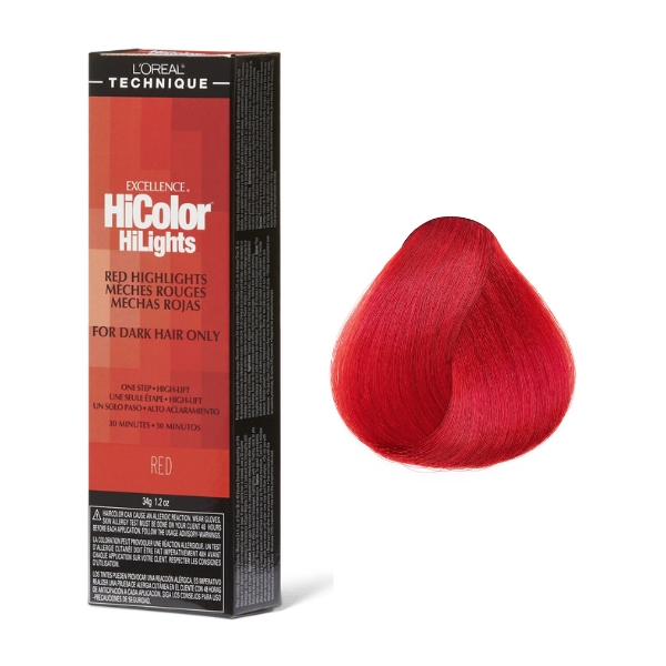 L’OREAL TECHNIQUE EXCELLENCE HiColor Red HiLights Red Permanent Creme ...